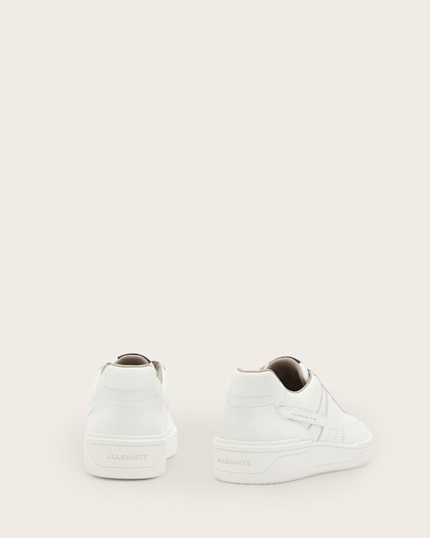 Vix Low Top Round Toe Leather Trainers White | ALLSAINTS